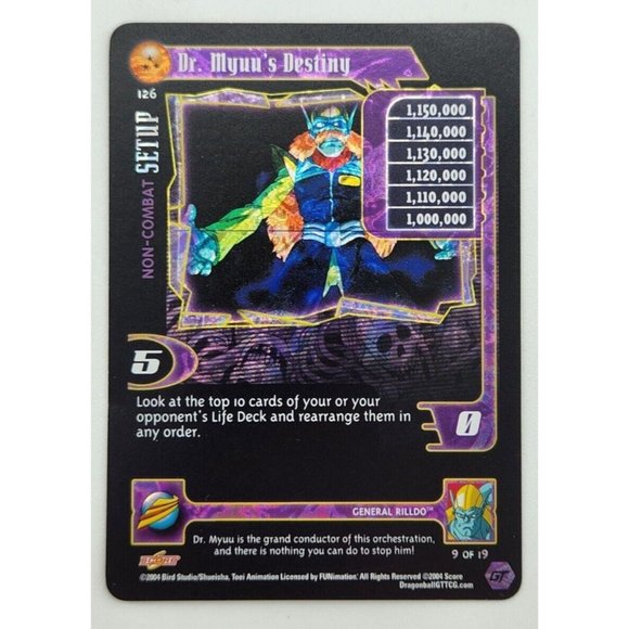 Toys | Rare Htf Dbgt Dragon Ball Gt Foil Dr Myuus Destiny 126 Ccg Score ...